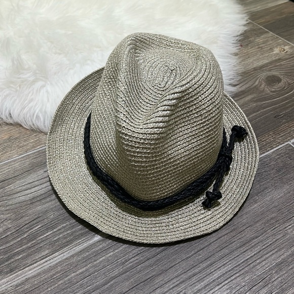Accessories | Metallic Silver Gold Fedora Hat | Poshmark